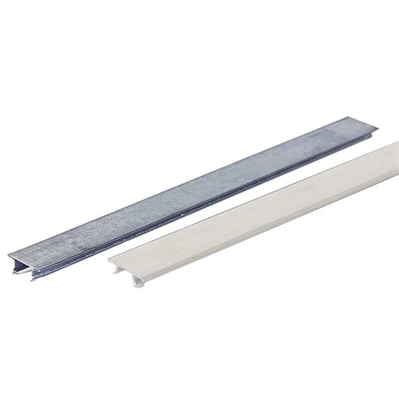 White PVC Channel Cover Strip - 3m - Brymec